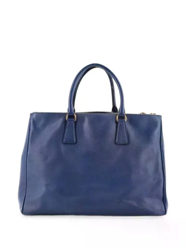 Prada Lux Open Saffiano Leather North South Tote Bag - Blue