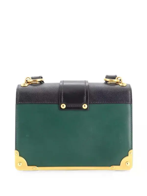 Prada Cahier Leather And Saffiano Leather Small Crossbody Bag