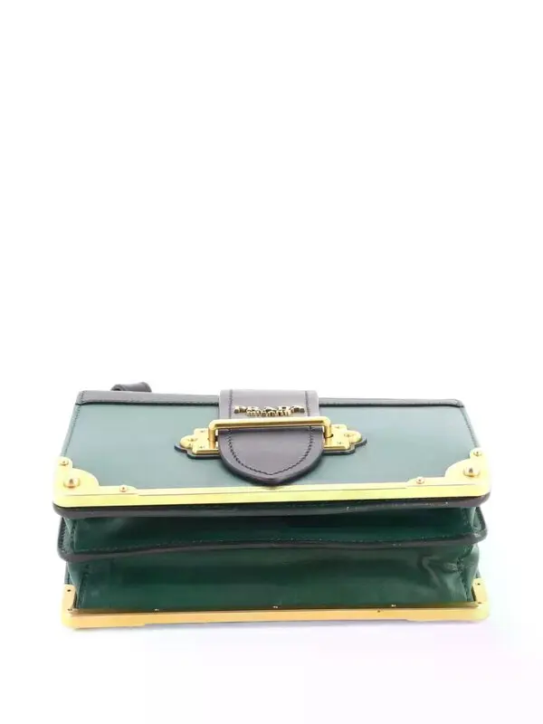 Prada Cahier Leather And Saffiano Leather Small Crossbody Bag