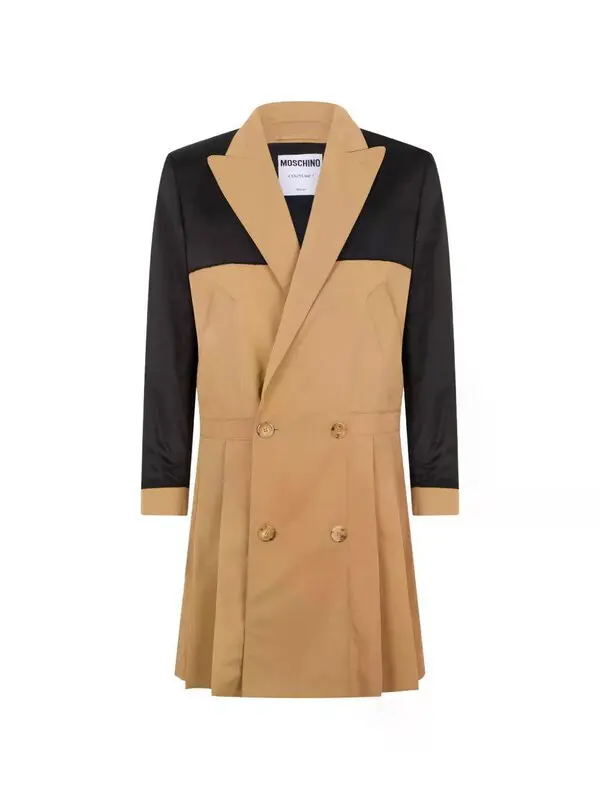 Moschino Double-breasted Pleated-design Coat
