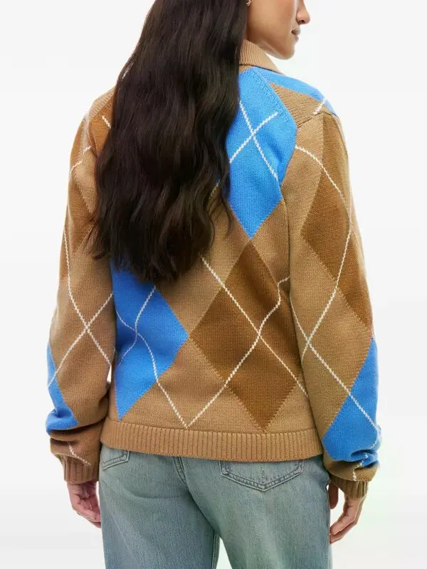 Tommy Hilfiger Argyle-pattern Polo-collar Sweater