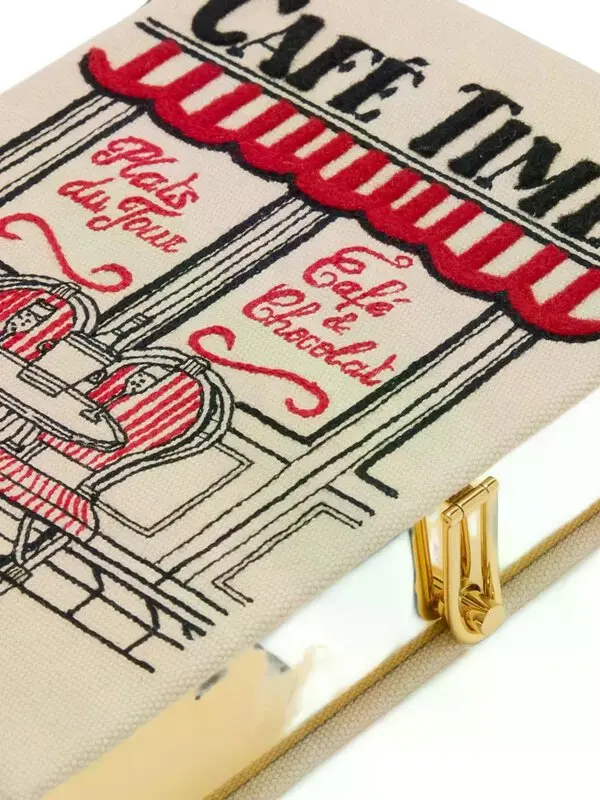 OLYMPIA LE-TAN Café Times Embroidered Clutch Bag