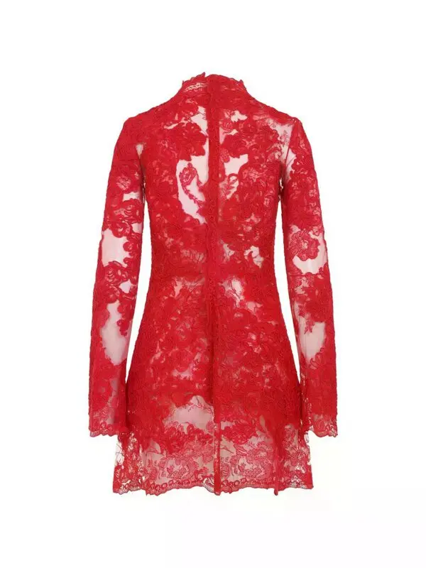 Ermanno Scervino Lace Bow-detail Mini Dress