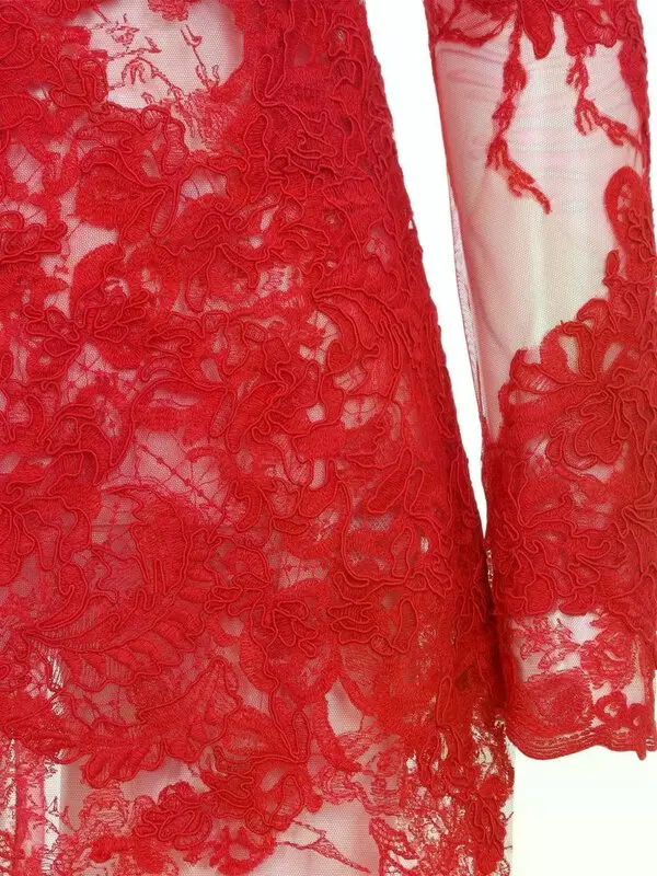 Ermanno Scervino Lace Bow-detail Mini Dress