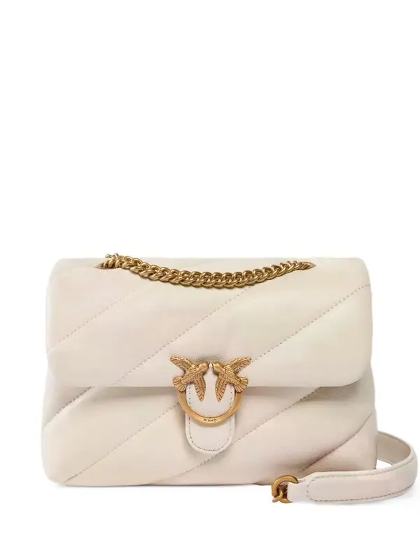 Pinko Small Love Bag Puff Maxi Quilt New Buckle Shoulder Bag - Neutrals