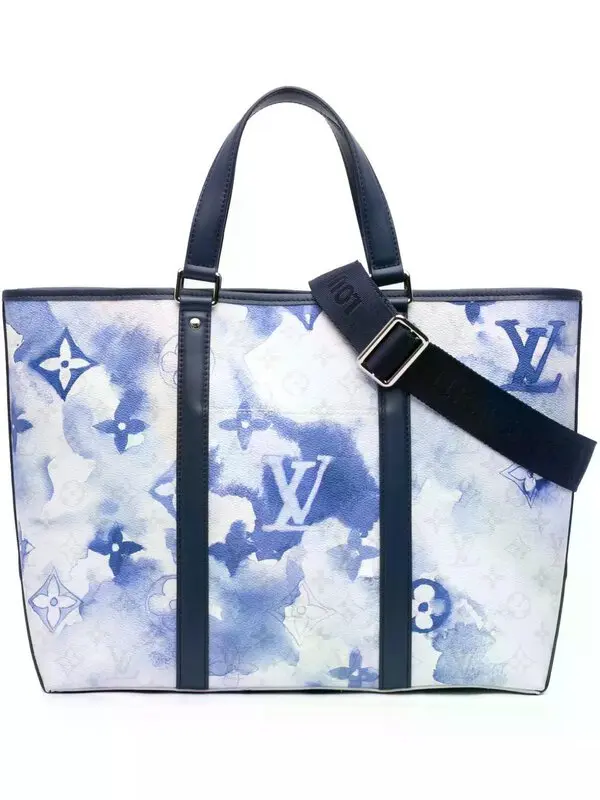 LOUIS VUITTON 2021-2026 Monogram Watercolor Weekend Tote Pm Satchel