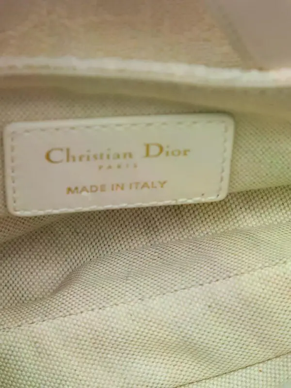 Dior 2020 Mini Oblique Embroidered Canvas Saddle Bag Satchel