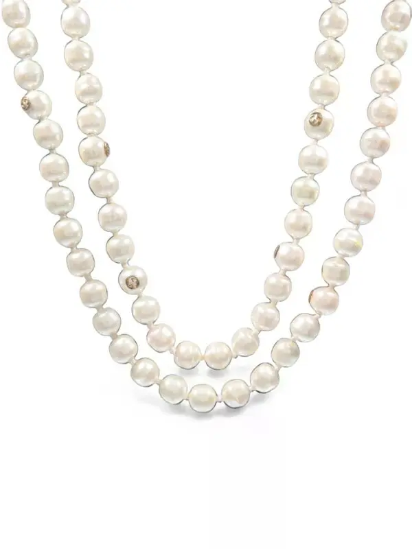 Gucci Gg Faux-pearl Ribbon Necklace