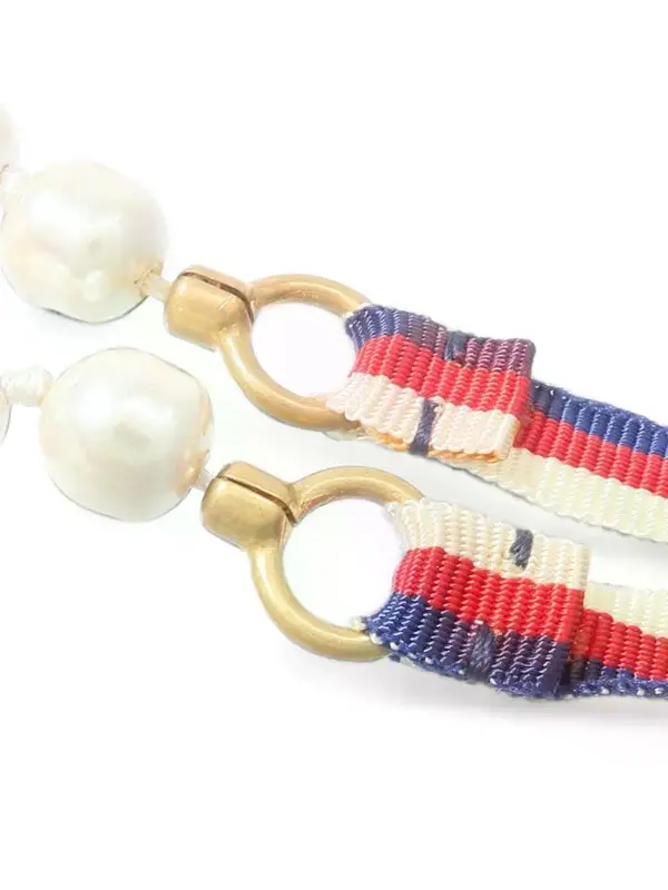 Gucci Gg Faux-pearl Ribbon Necklace