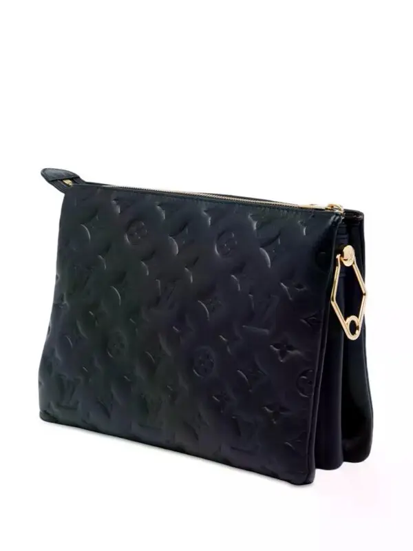 LOUIS VUITTON 2021-2026 Monogram Embossed Puffy Lambskin Coussin Pm Satchel