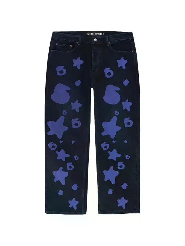 SP5DER Beluga Star-print Jeans