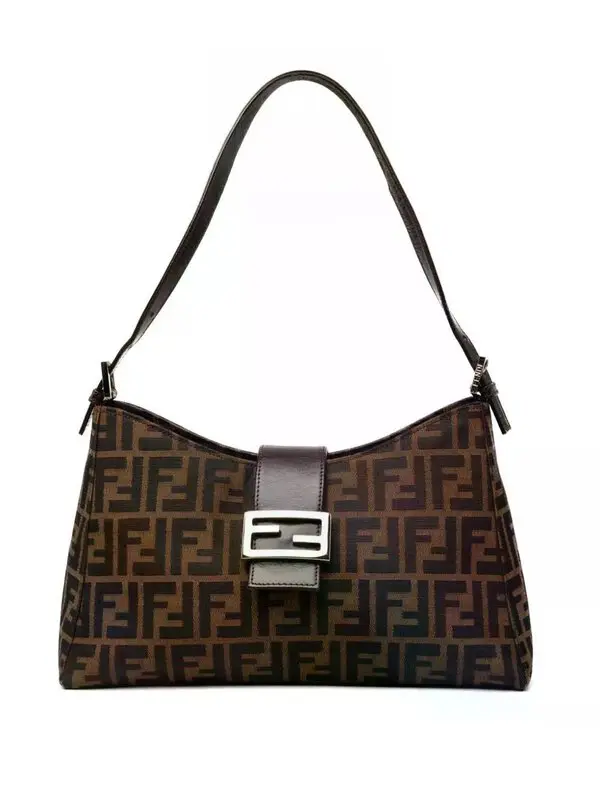 Fendi 1990-2010 Zucca Canvas Shoulder Bag