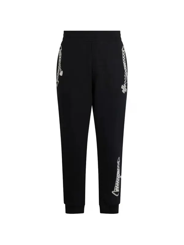 Moschino Graphic-print Track Pants - Black