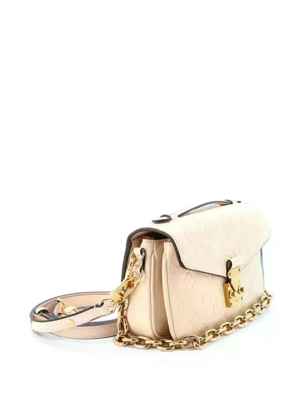 LOUIS VUITTON Pochette Metis Monogram Empreinte Leather East West Crossbody Bag - Neutrals