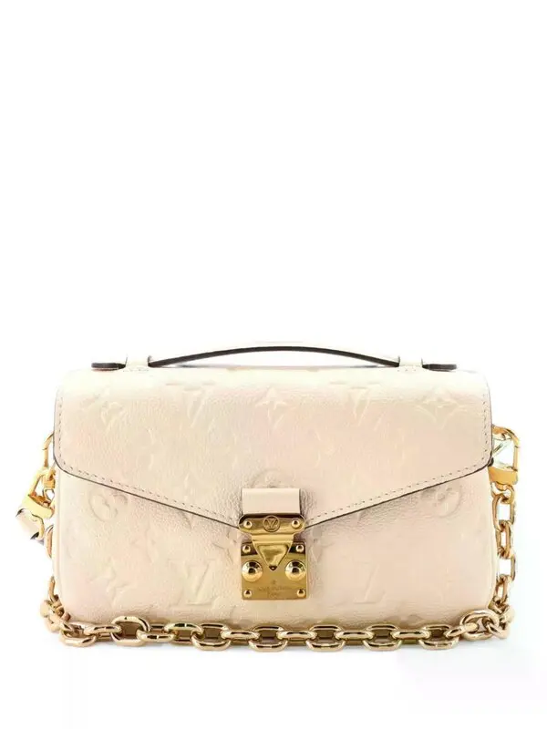 LOUIS VUITTON Pochette Metis Monogram Empreinte Leather East West Crossbody Bag - Neutrals
