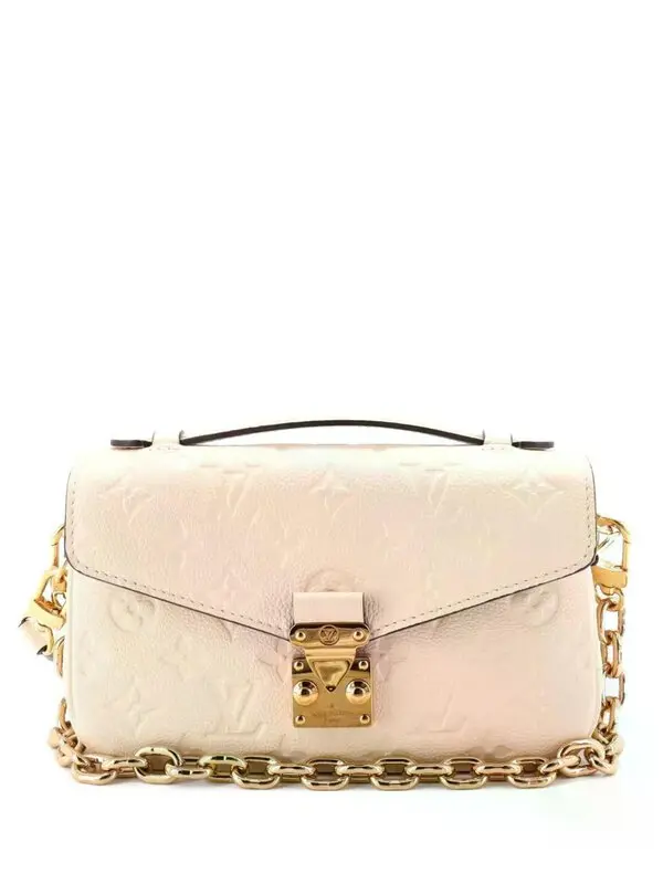 LOUIS VUITTON Pochette Metis Monogram Empreinte Leather East West Crossbody Bag - Neutrals