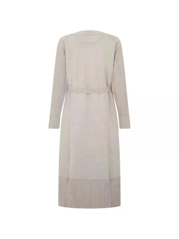 Fedeli Belted Ribbed-sleeve Cardigan