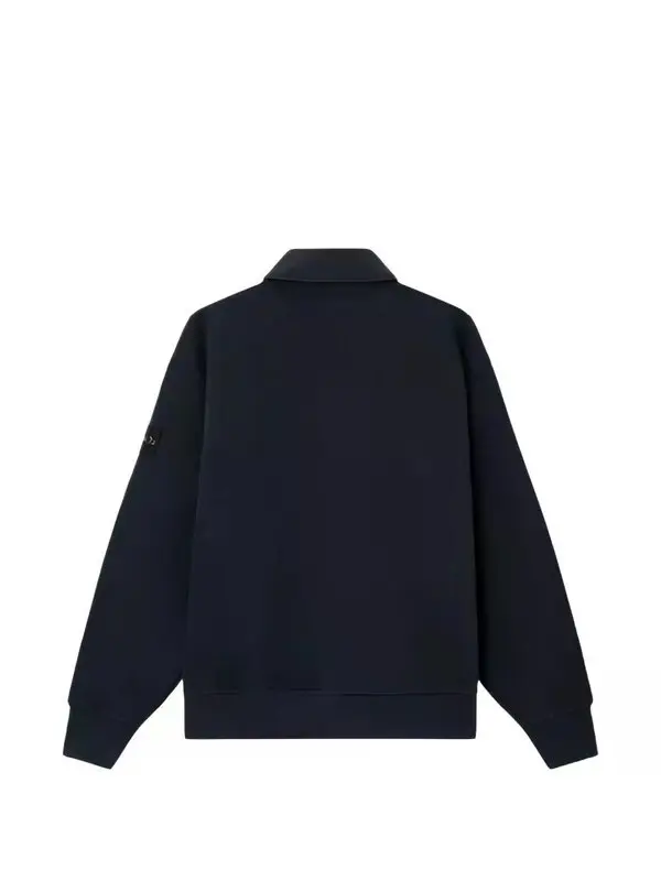 Stone Island Logo-patch Long-sleeved Polo Shirt