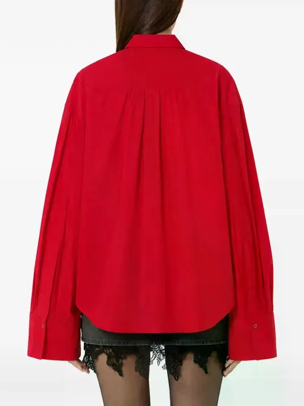 Blumarine Ruffled Floral-appliqué Shirt