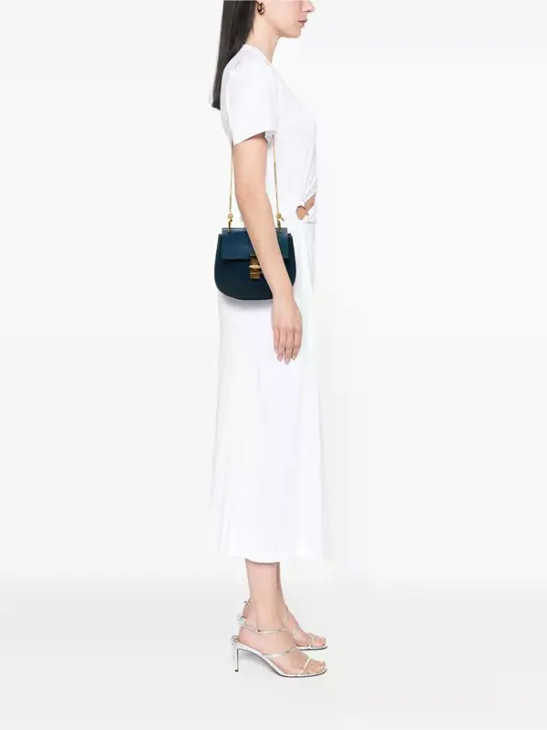Chloé 2015 Small Leather Drew Crossbody Bag - Blue