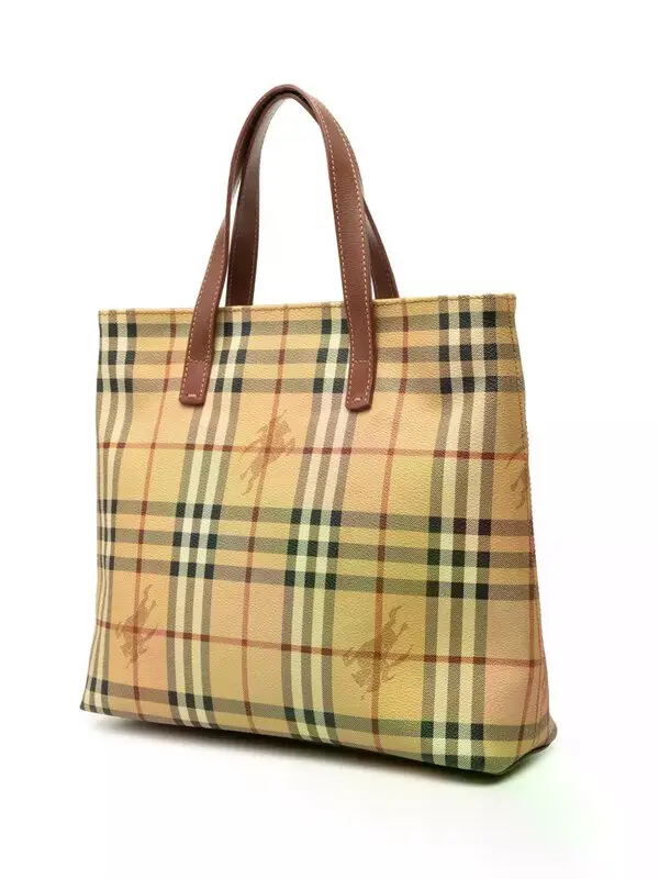 Burberry 2000-2017 Haymarket Check Coated Canvas Tote Bag