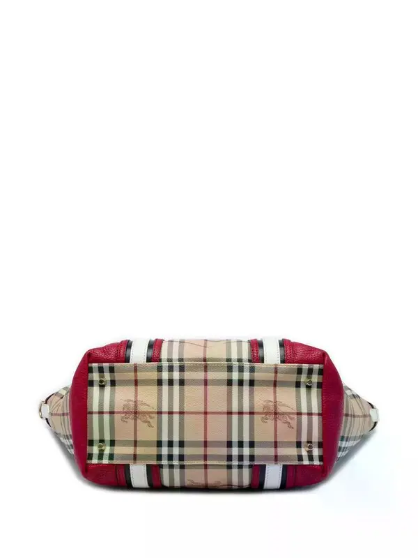 Burberry 2000-2017 Medium Haymarket Check Coated Canvas Jameson Tote Bag