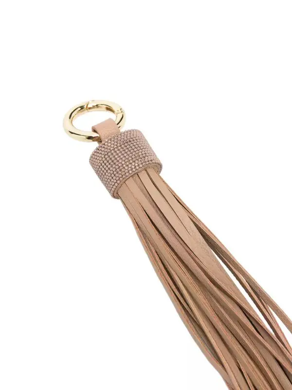 Fabiana Filippi Tassel Beaded Keyring - Neutrals