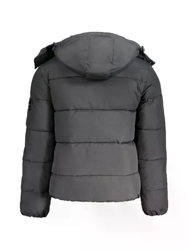 Calvin Klein Logo-print Hooded Quilted Jacket