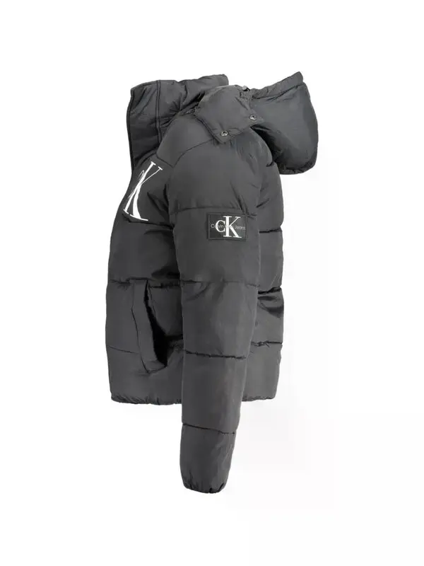 Calvin Klein Logo-print Hooded Quilted Jacket