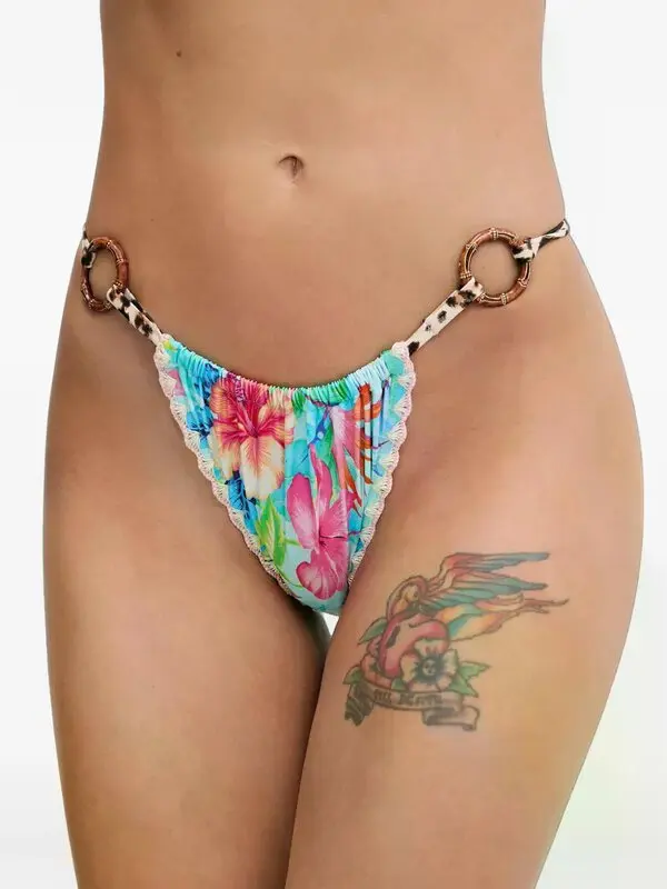 BANANA MOON Cricozania Luhani Floral-print Leopard-print Bikini