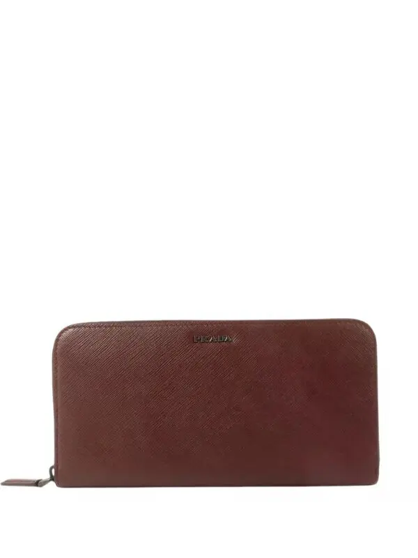 Prada Saffiano Leather Wallet - Red