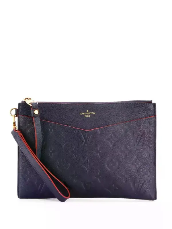 LOUIS VUITTON Pochette Melanie Monogram Empreinte Leather Mm Clutch Bag