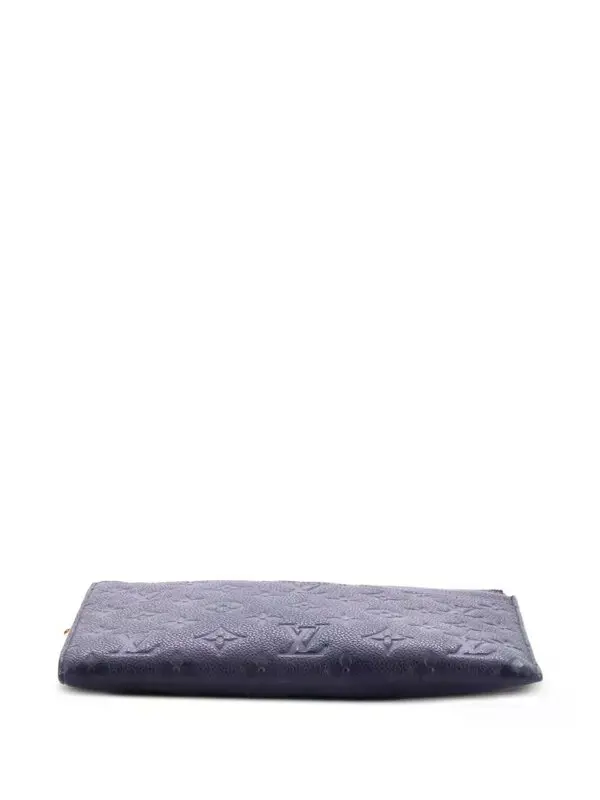LOUIS VUITTON Pochette Melanie Monogram Empreinte Leather Mm Clutch Bag - Blue
