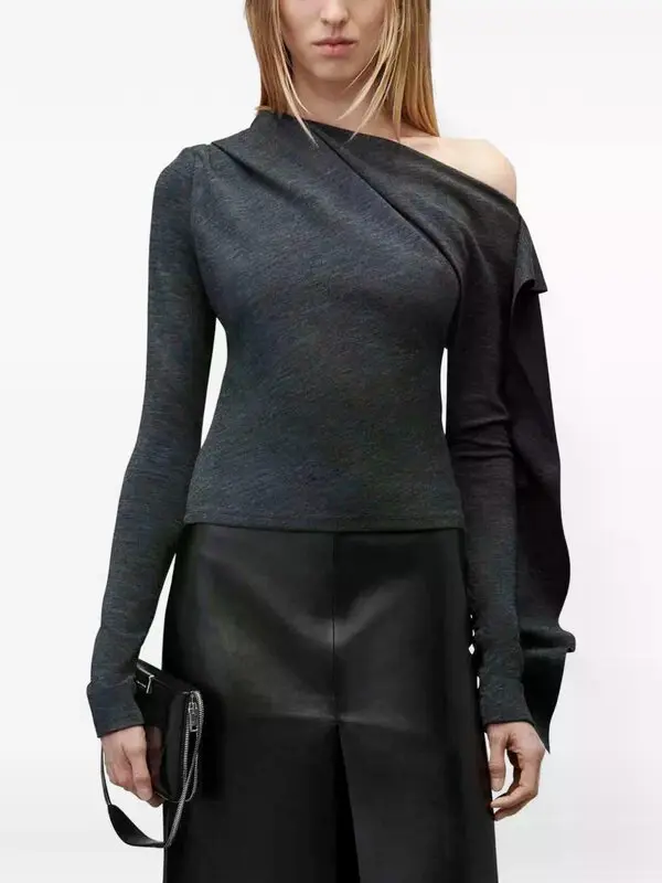 Alexander Wang Off-shoulder Ruffled Sweater