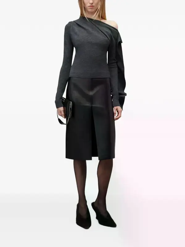 Alexander Wang Asymmetric Drape Top - Grey