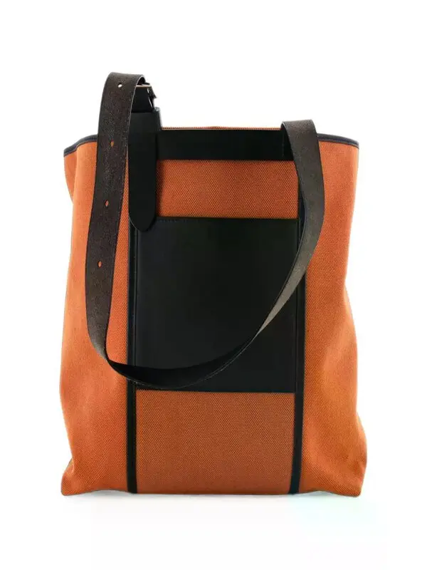 Hermès Etriviere Pocket Toile And Leather 27 Tote Bag