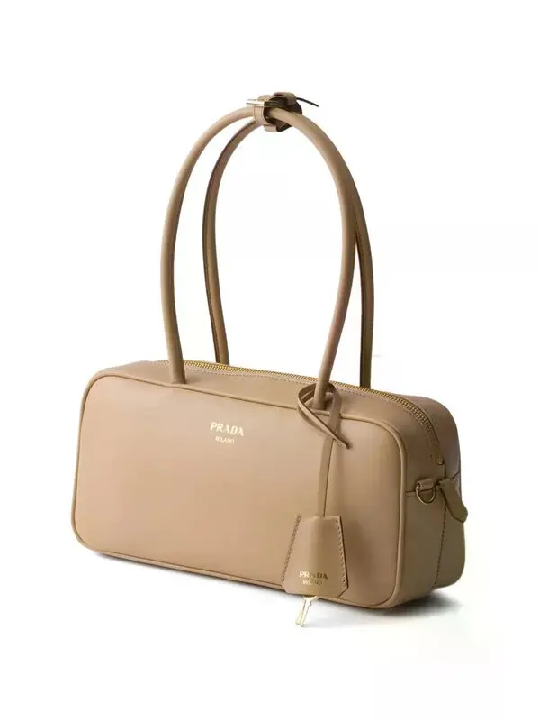 Prada Medium Leather Top-handle Bag - Neutrals