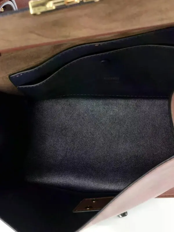 Fendi Kan U Leather Medium Shoulder Bag