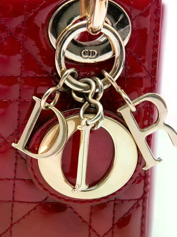 Dior 2018 Mini Patent Cannage Lady Satchel