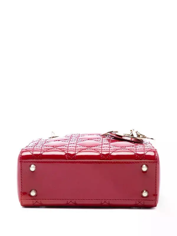 Dior 2018 Mini Patent Cannage Lady Satchel