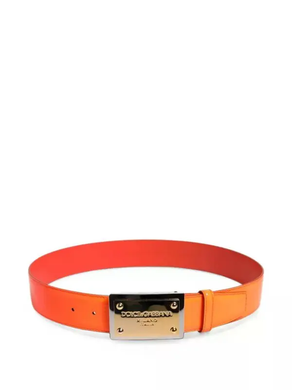 Dolce & Gabbana Logo-plaque Belt - Orange