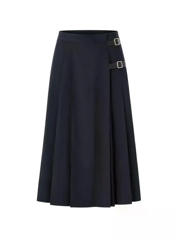 Barbour Buckle-fastening Pleated Skirt - Blue