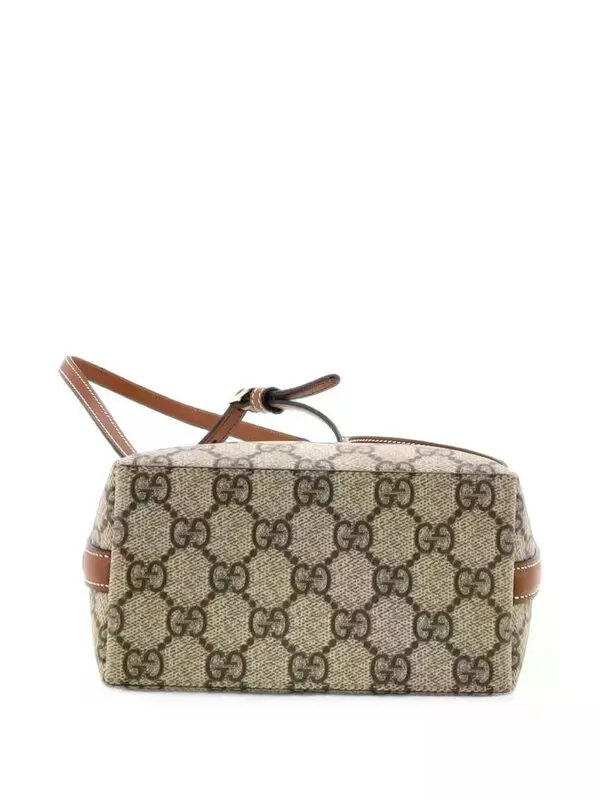 Gucci Gg Emblem Gg Coated Canvas Nano Bucket Bag