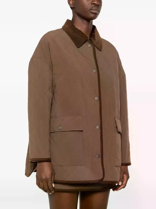 ELEH Quilted Corduroy-collar Jacket