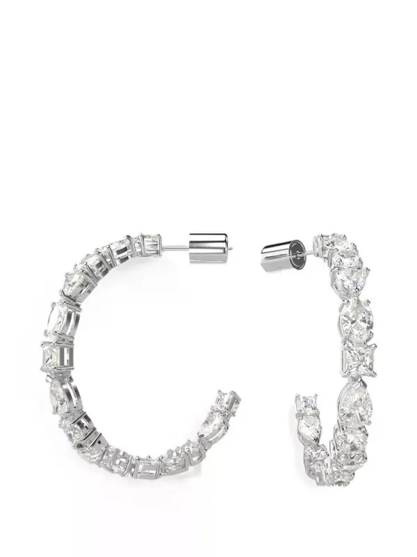 SWAROVSKI Mesmera Crystal-embellished Hoop Earrings - Silver