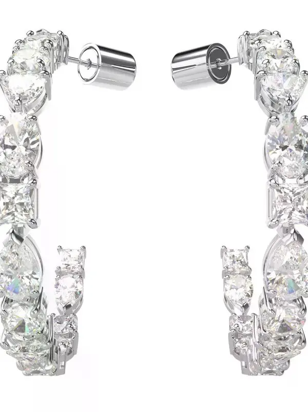 SWAROVSKI Mesmera Crystal-embellished Hoop Earrings - Silver