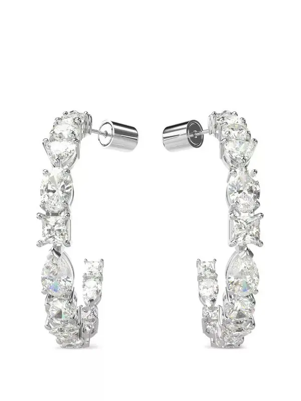 SWAROVSKI Mesmera Crystal-embellished Hoop Earrings - Silver