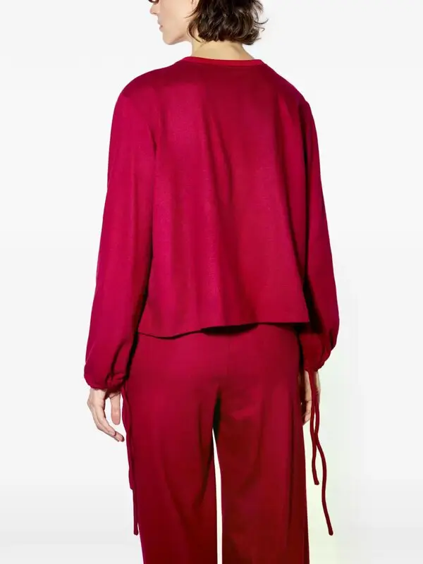 Liviana Conti Elasticated-cuff Long-sleeve Sweater
