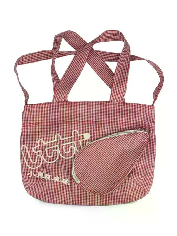 LITT' Gingham Frayed-check Tote Bag