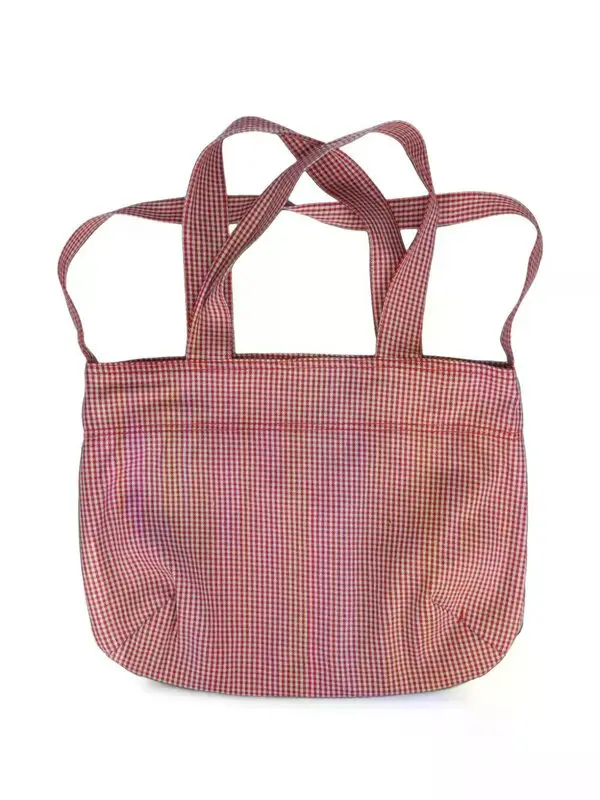 LITT' Gingham Frayed-check Tote Bag